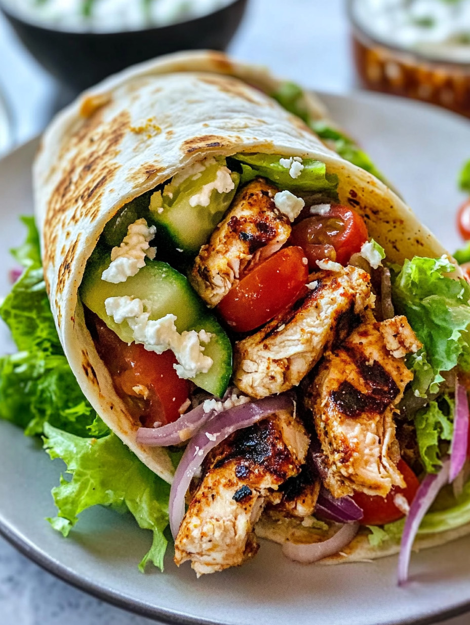 Mediterranean Grilled Chicken Wrap: A Fresh and Flavorful Delight