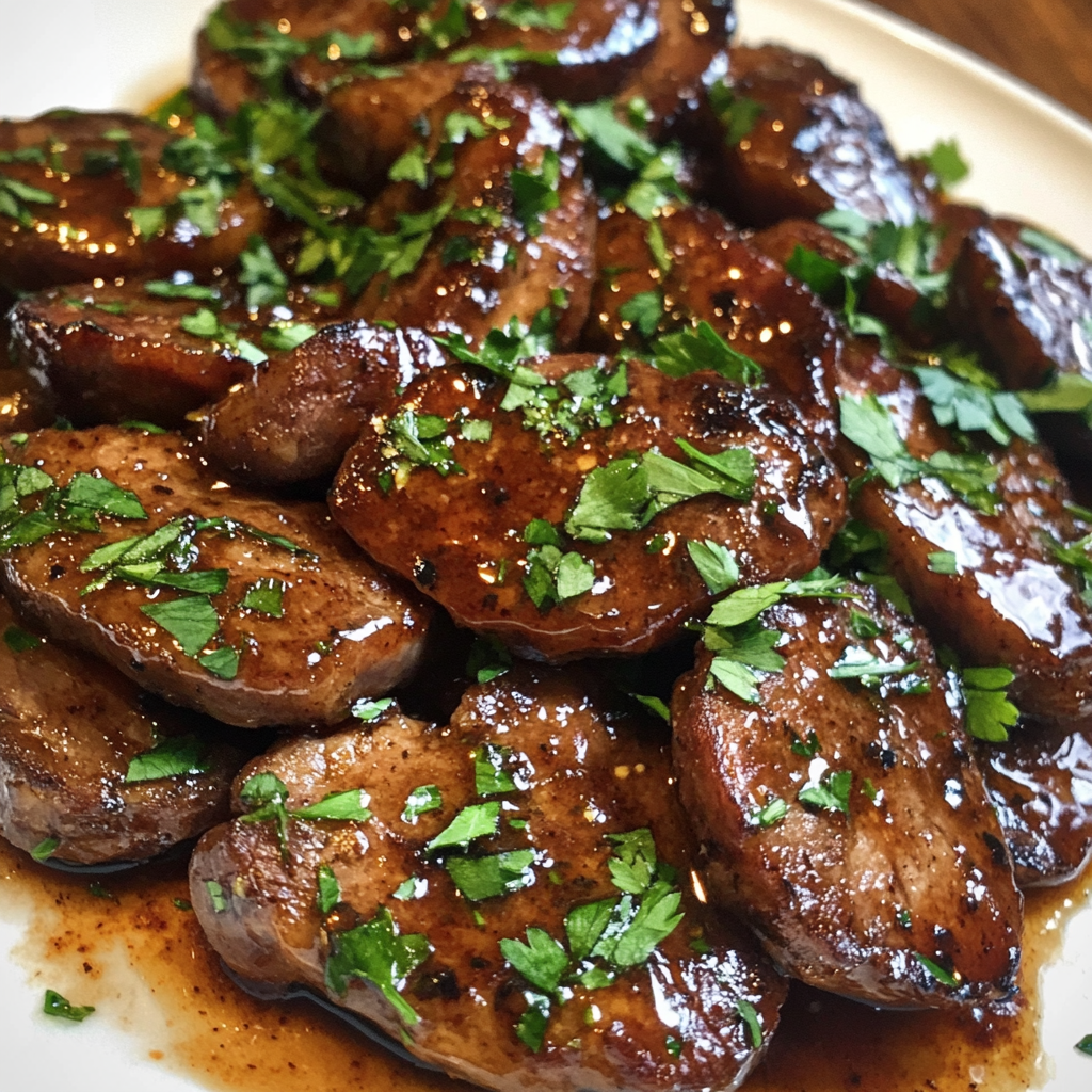 Honey Garlic BBQ Beef Liver