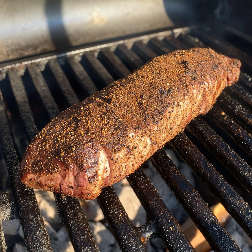 Spicy Cajun Rubbed BBQ Beef Tenderloin