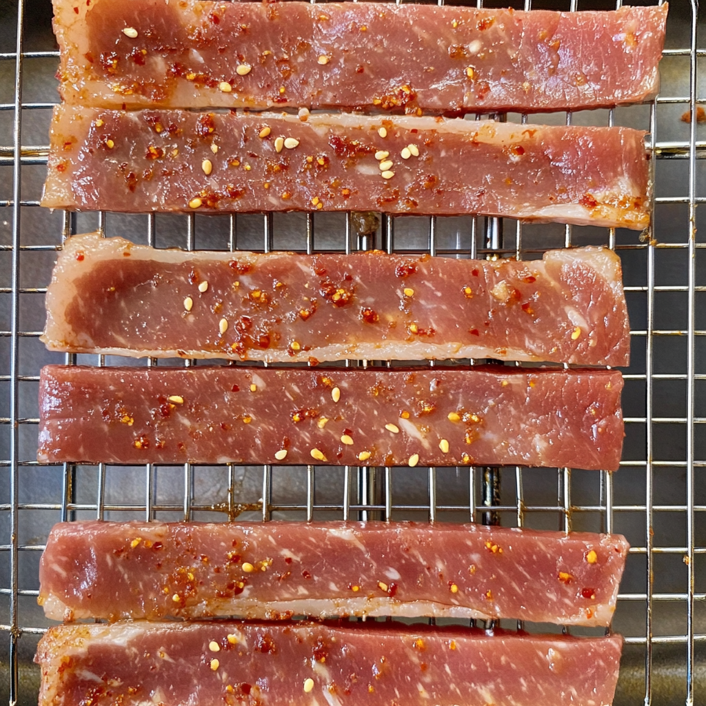 Korean BBQ Pork Jerky: Sweet, Savory, and Addictively Chewy