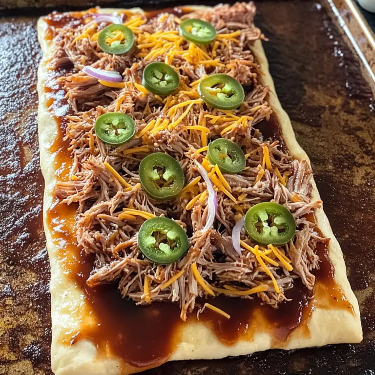 BBQ Pork Flatbread: A Smoky, Cheesy Delight