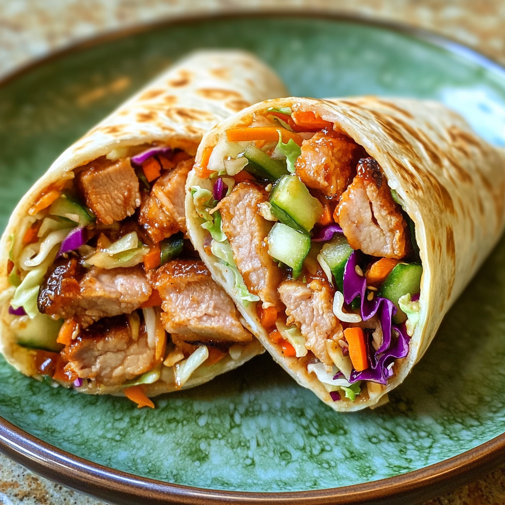 Asian-Inspired BBQ Pork Wrap: A Flavor-Packed Fusion Delight