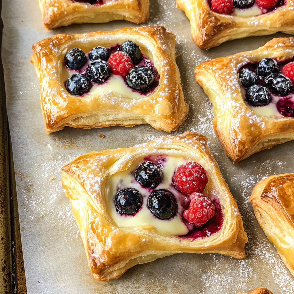 Berry Cream Cheese Danish - The Hungry Goddess
