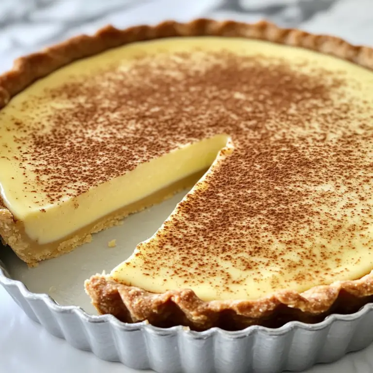 Classic South African Milk Tart (Melktert)