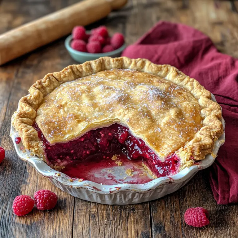 Double Crust Raspberry Pie: A Classic, Juicy Delight