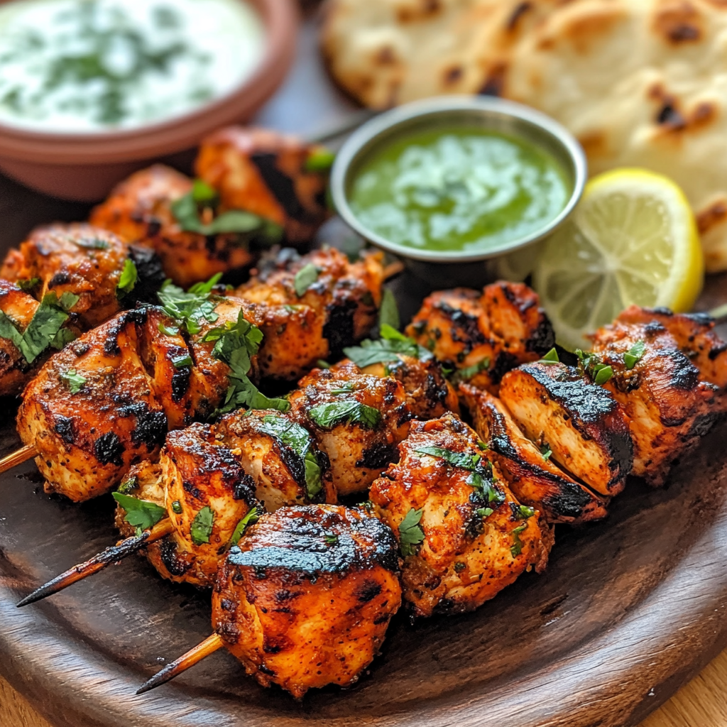 Smoky & Juicy Grilled Chicken Tikka Kabab