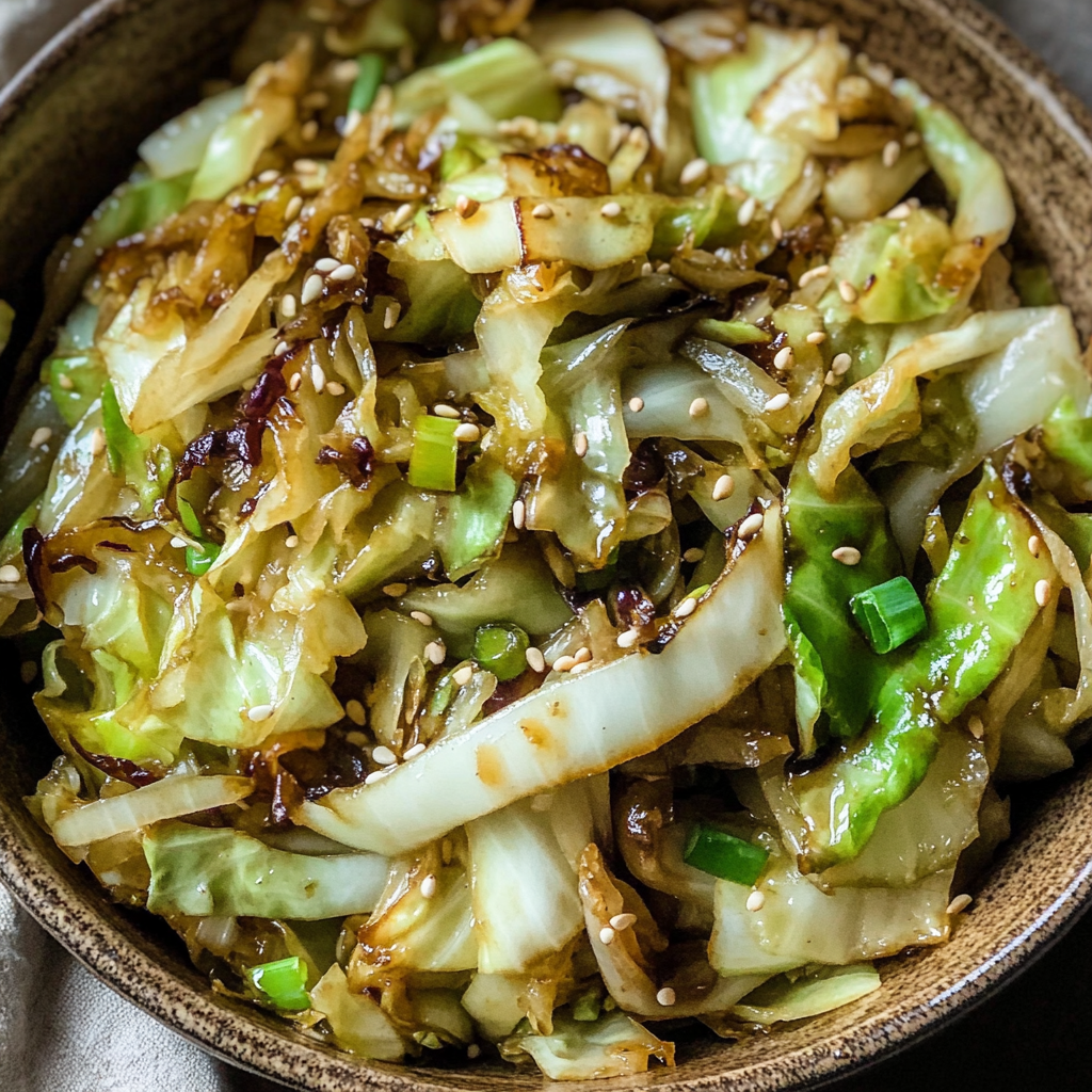 Healthy Garlic Ginger Cabbage Stir Fry