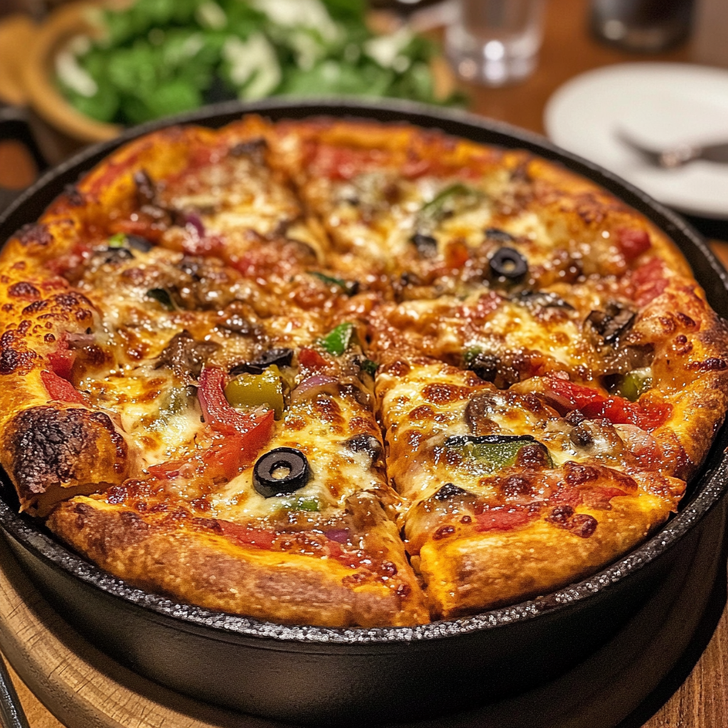 Deep Dish Veggie Supreme Pizza: A Comforting Slice of Heaven