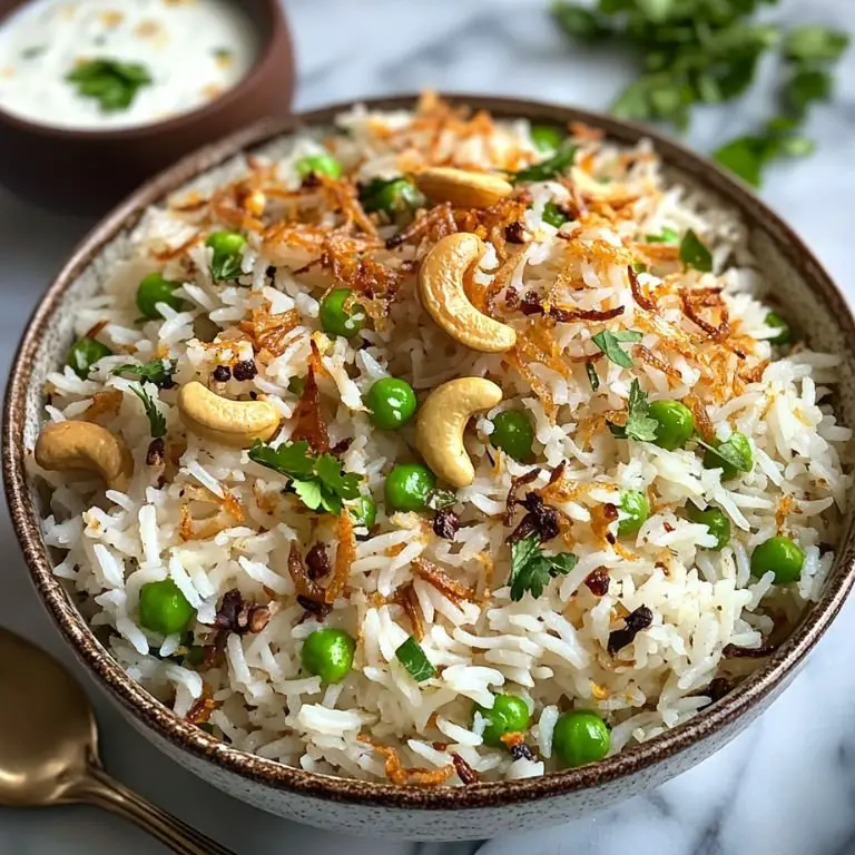 Aromatic Ghee Rice with Green Peas and Curry Leaves