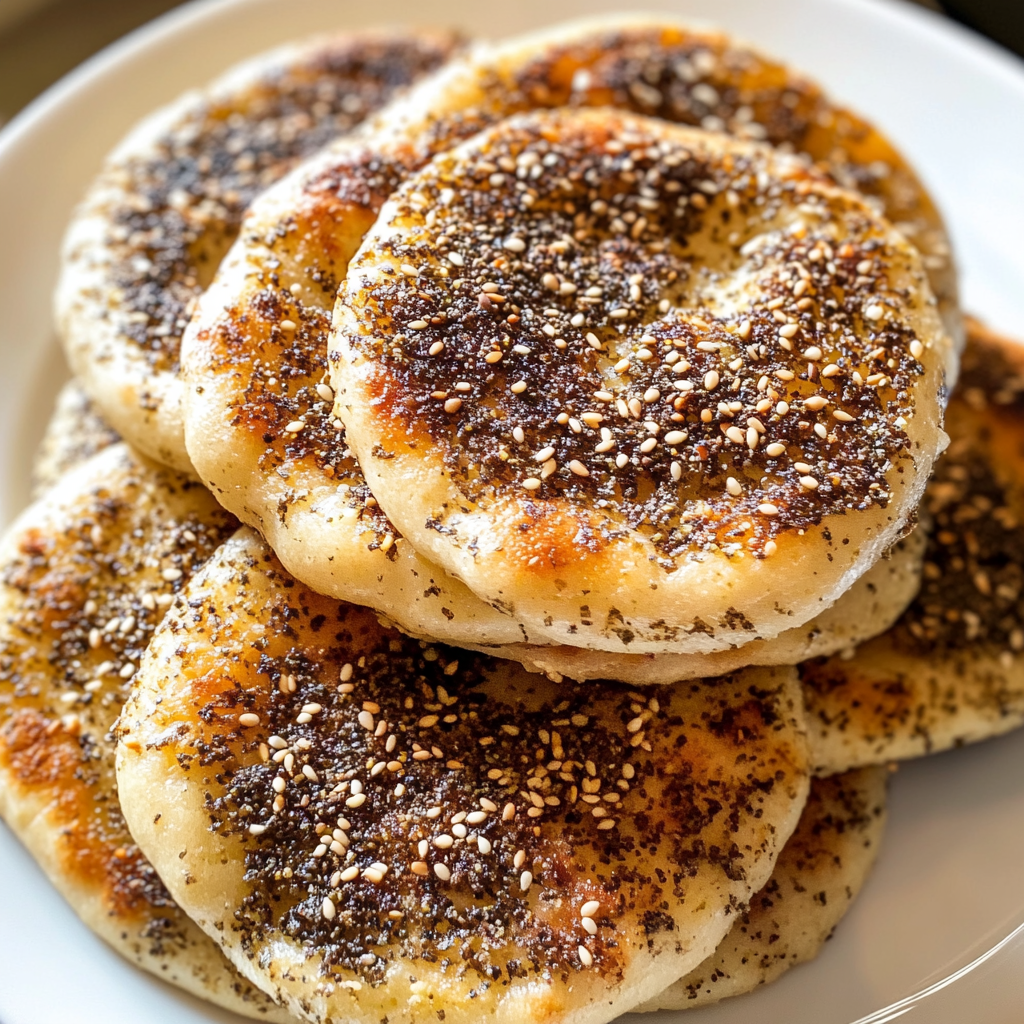 Za’atar Flatbread with Olive Oil (Manakish): A Taste of Levantine Comfort