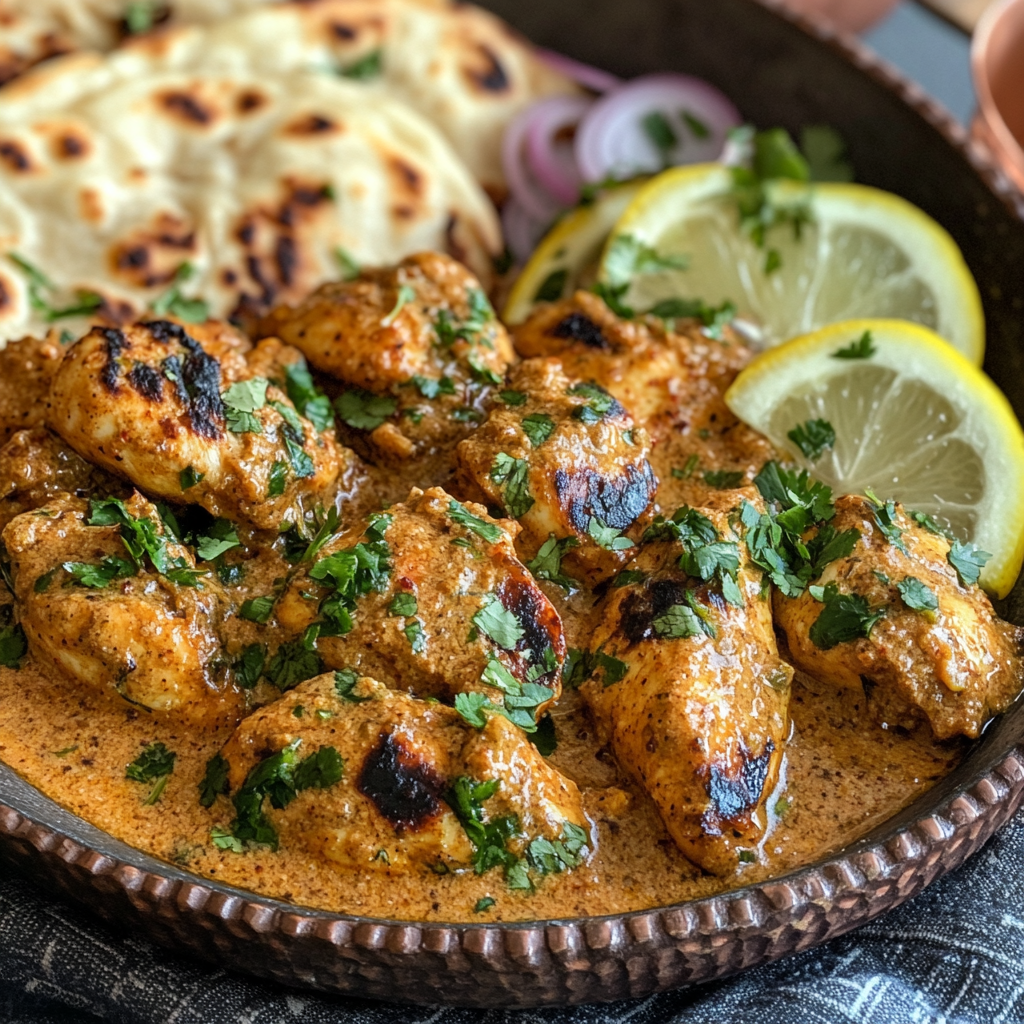 Coconut Cream Afghani Chicken with Naan: A Lush Twist on a Traditional ...