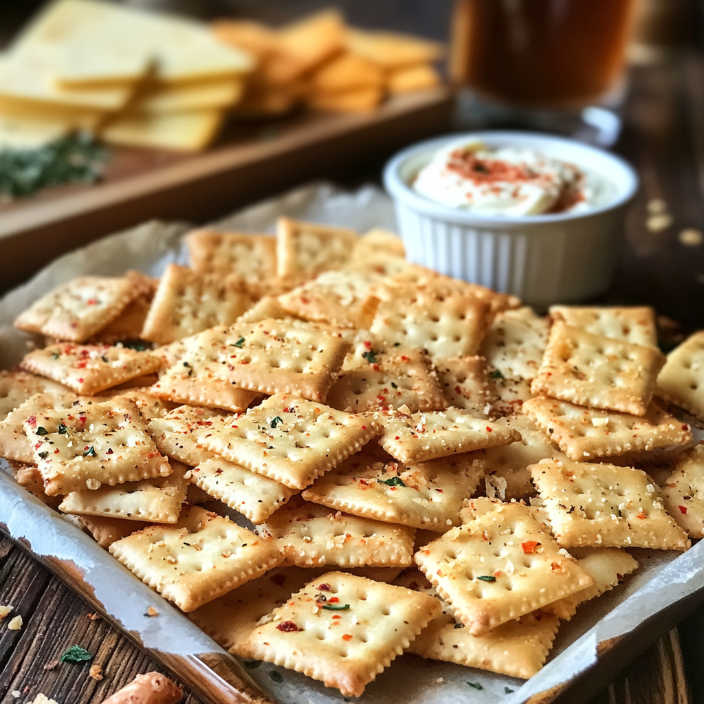 Homemade Snack Crackers with Seasoning Mix: Bold, Buttery, and Addictive