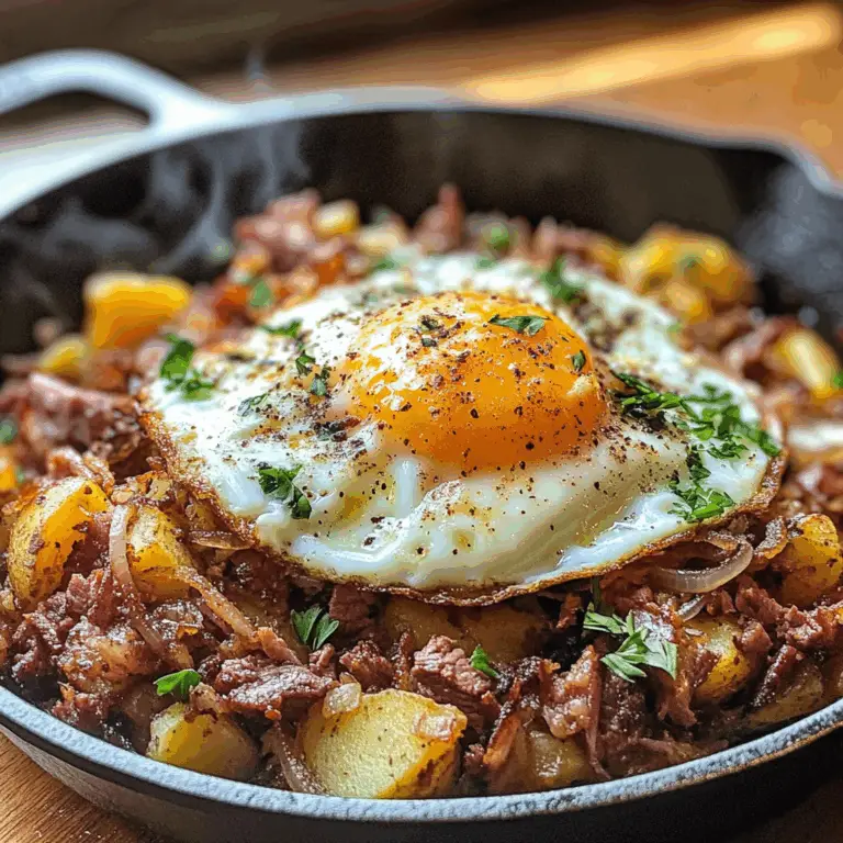 Irish Corned Beef Hash with Golden Potatoes & Mustard