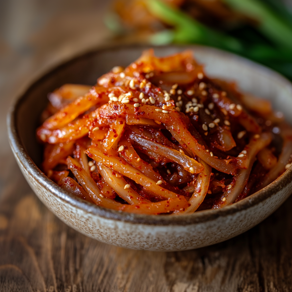 Sweet Heat: Spicy Korean Pickled Radish (Danmuji) Recipe You’ll Crave