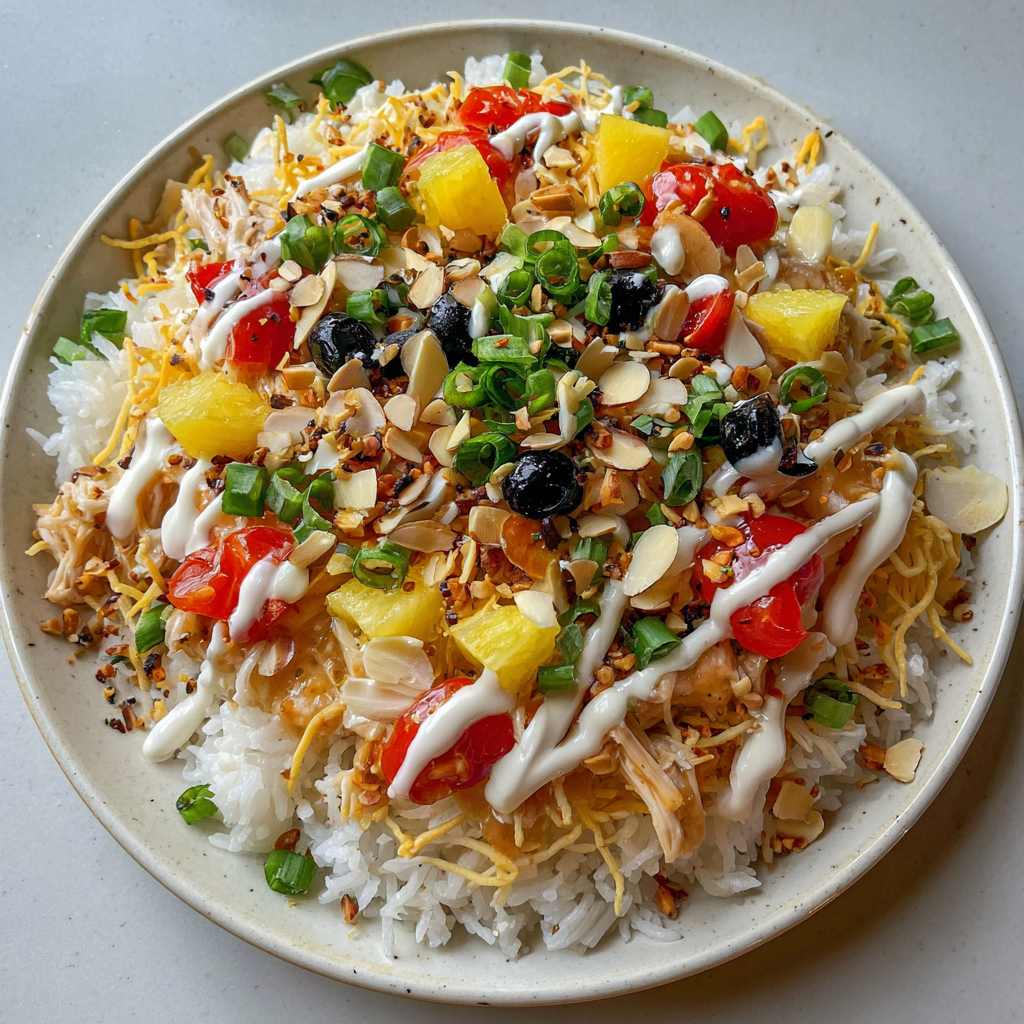 Hawaiian Chinese Haystacks with Coconut Sauce: A Fusion Comfort Classic