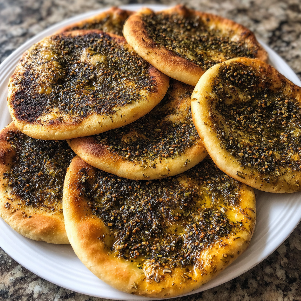 Manakish Zaatar: The Ultimate Lebanese Breakfast Flatbread with Herbs ...