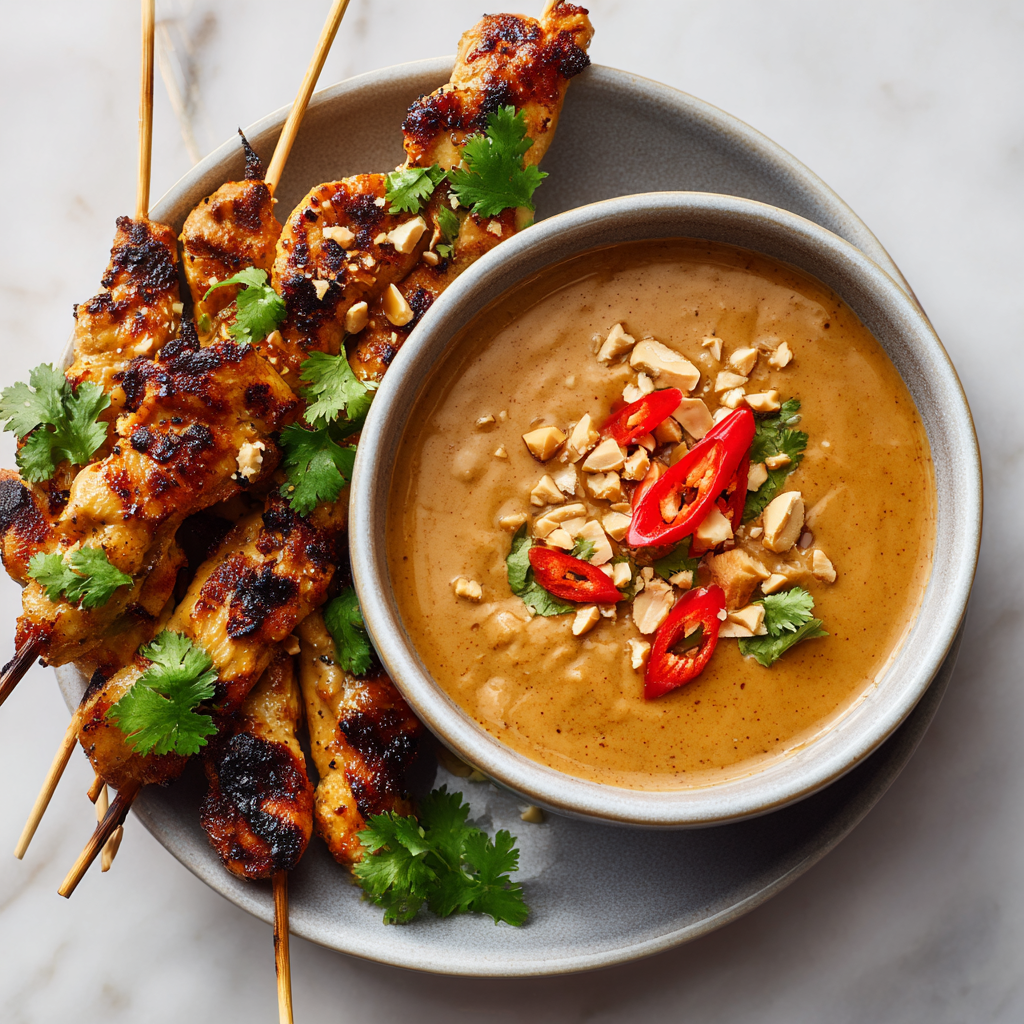 Easy Thai Satay Dipping Sauce for Chicken Skewers: A Creamy, Tangy Game ...