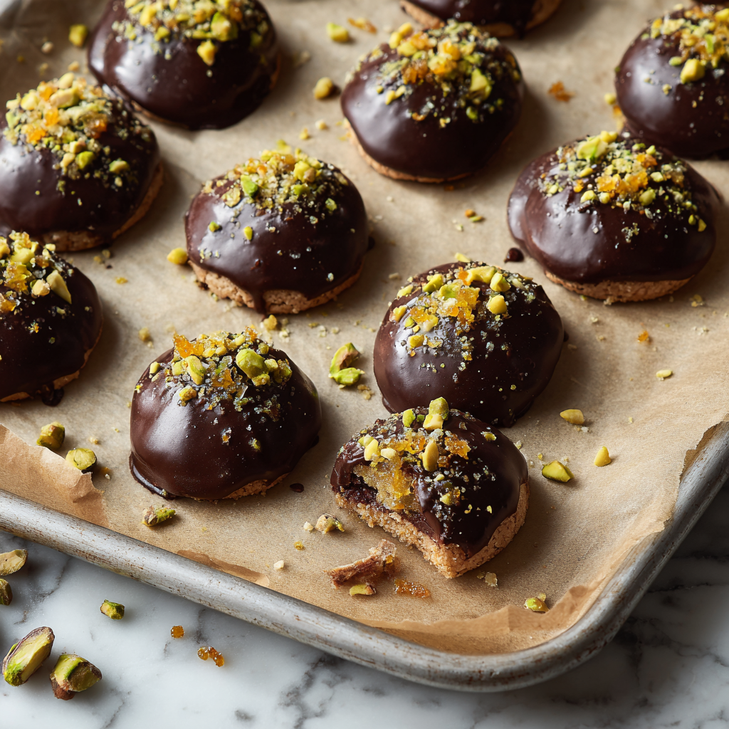 Vegan Chocolate Dipped Lebkuchen with Cardamom and Clove