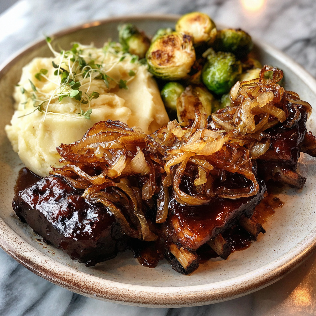 Balsamic Glazed Country Pork Ribs with Caramelized Onions: A Rich ...