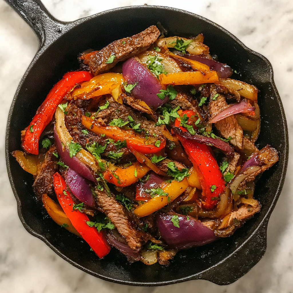 Zesty Beef Steak Fajitas with Lime and Cumin