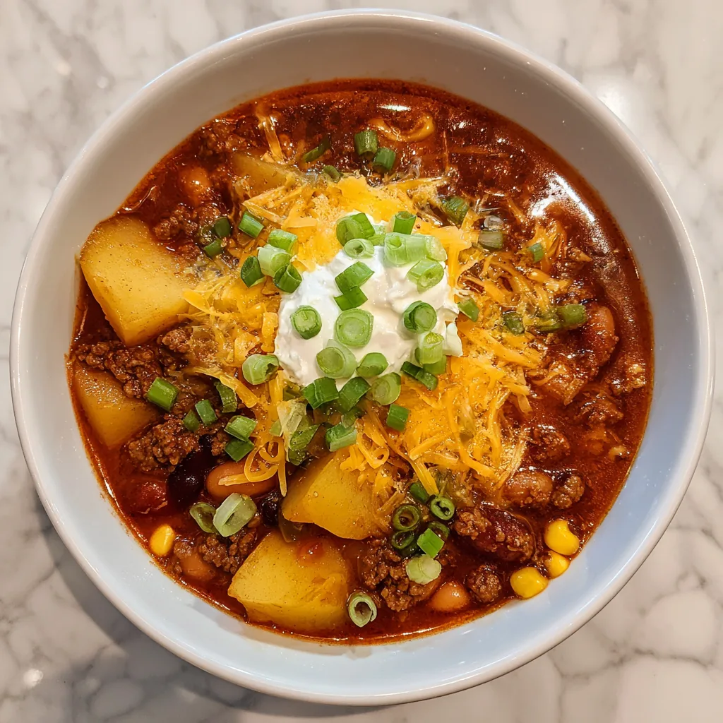 Classic Cowboy Stew: Ground Beef and Potato Mix - The Hungry Goddess